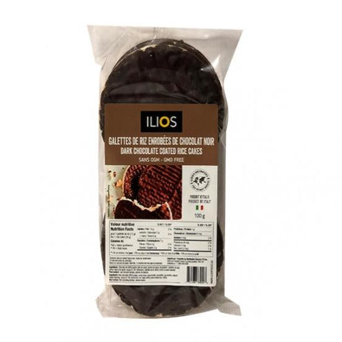 ILIOS DARK CHOCOLATE COATED RICE CAKES 100G — Epicure Market