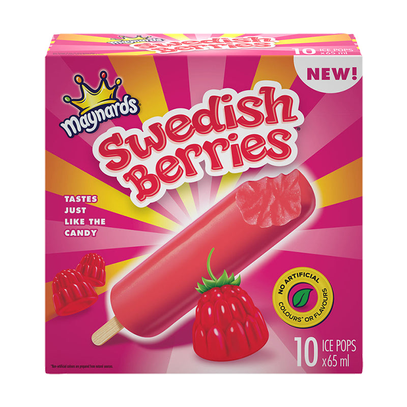 MAYNARDS 10 ICE POPS-65ML ICE CREAM SWEDISH BERRIES — Epicure Market