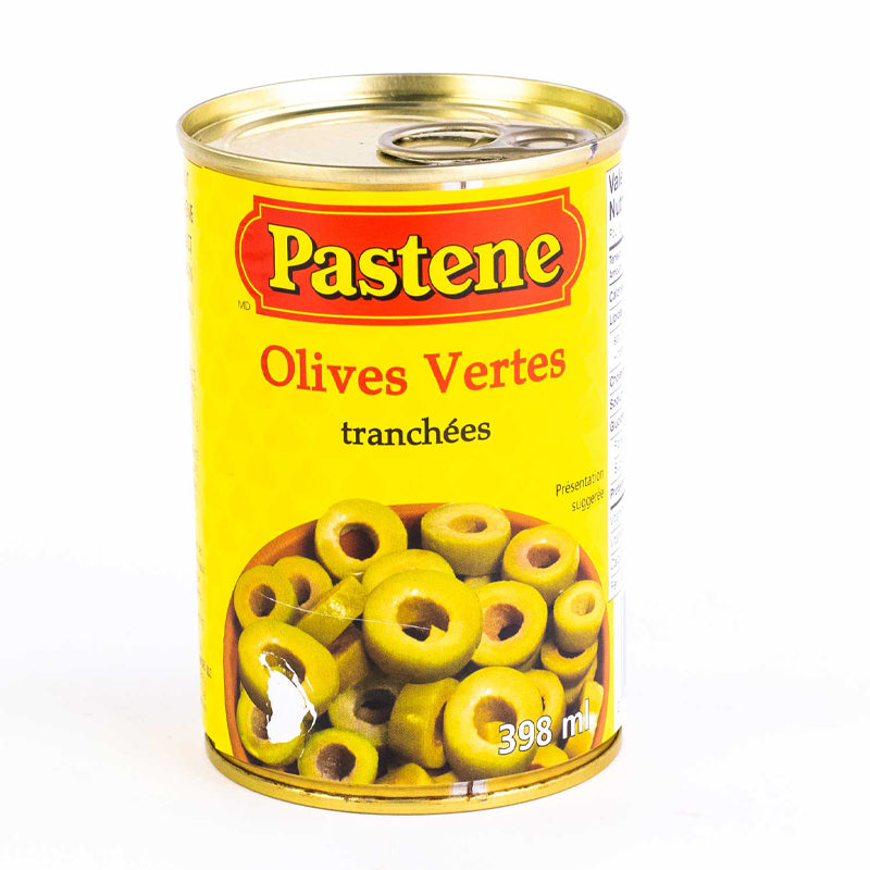 PASTENE GREEN OLIVES SLICED 398ML — Epicure Market