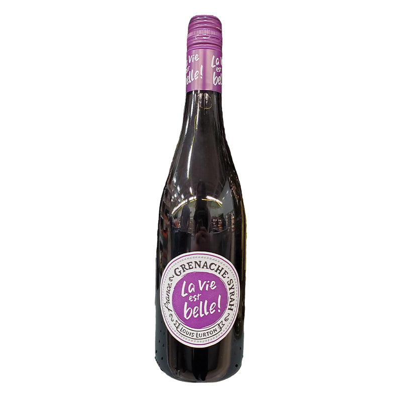 LA VIE EST BELLE GRENACHE SYRAH 750 ML WINES LOUIS LURTON 13% ALC RED ...