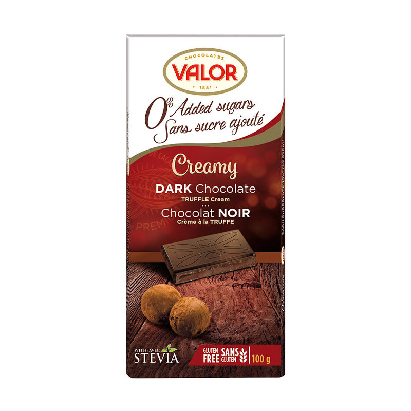 VALOR STEVIA DARK CHOCOLATE TRUFFLE CREAM 100G — Epicure Market
