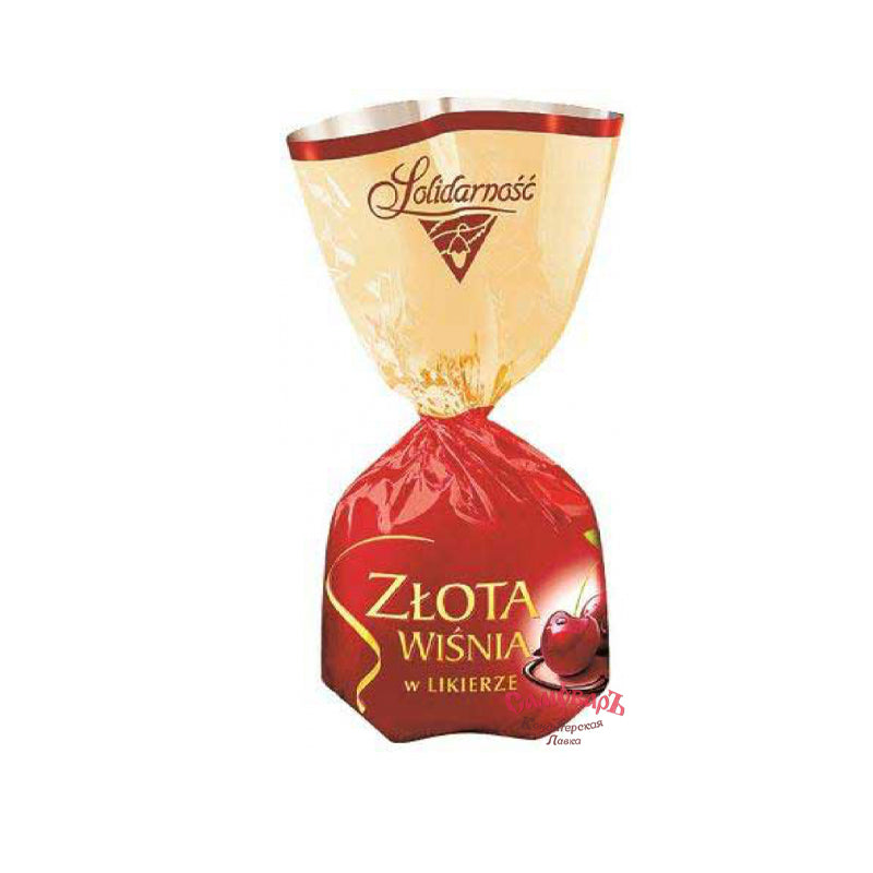 SOLIDARNOSC "GOLDEN CHERRY" CHERRY IN LIQUER FILLING CHOCOLATE GLAZED ...