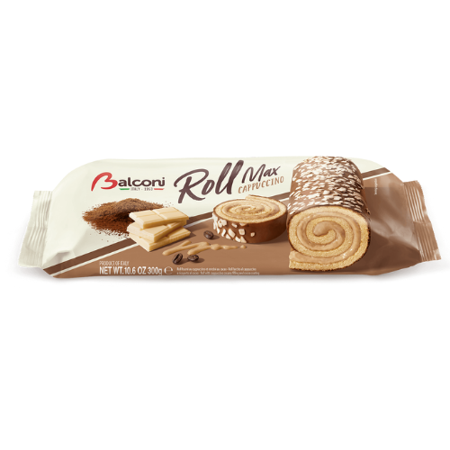 BALCONI ROLL MAX SPONGE CAPPUCCINO CREAM FILLING 300G — Epicure Market